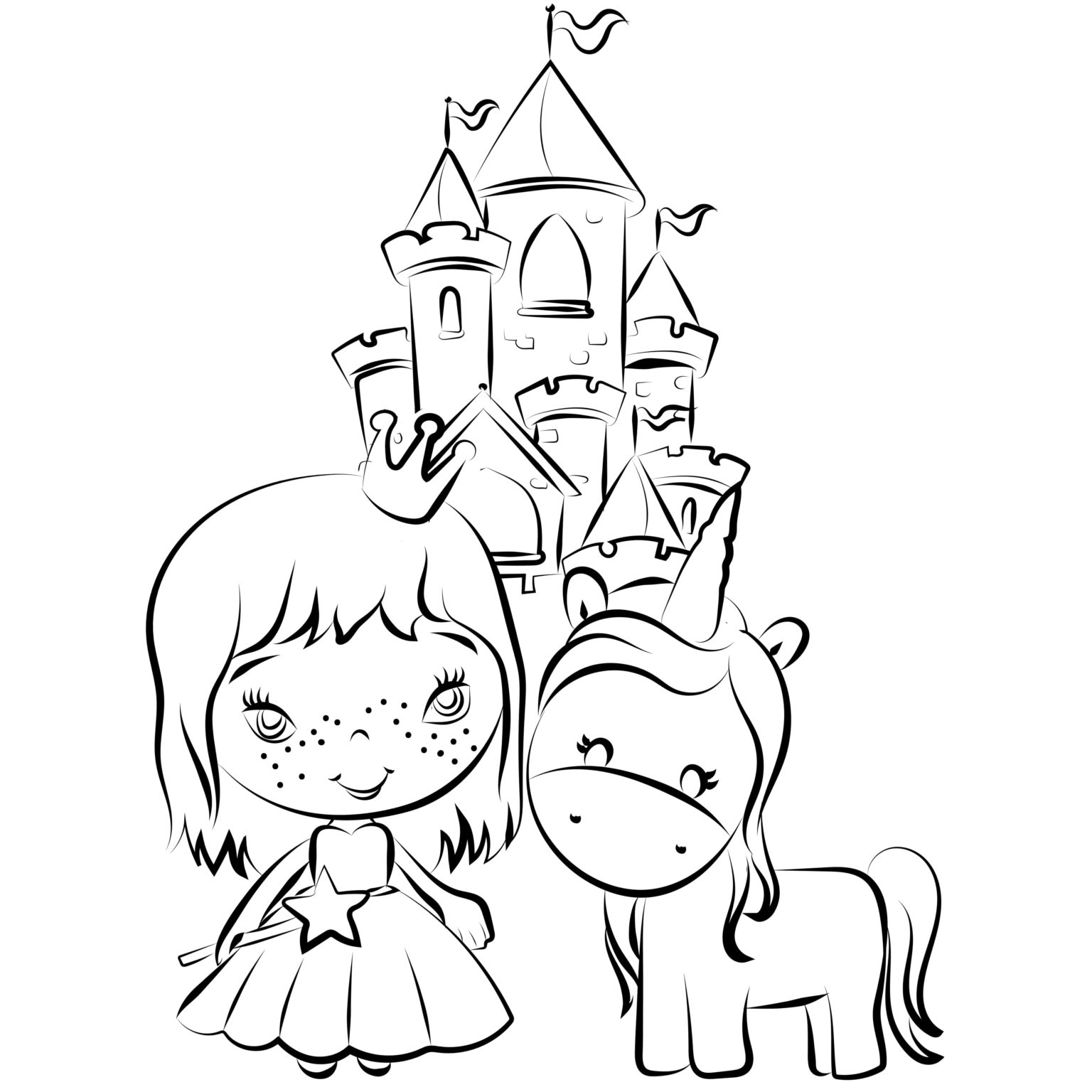 Unicorn Princess Coloring Pages ️ Free Coloring Pages