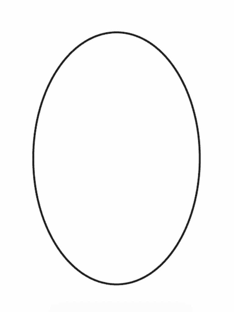 Simple oval shape coloring page