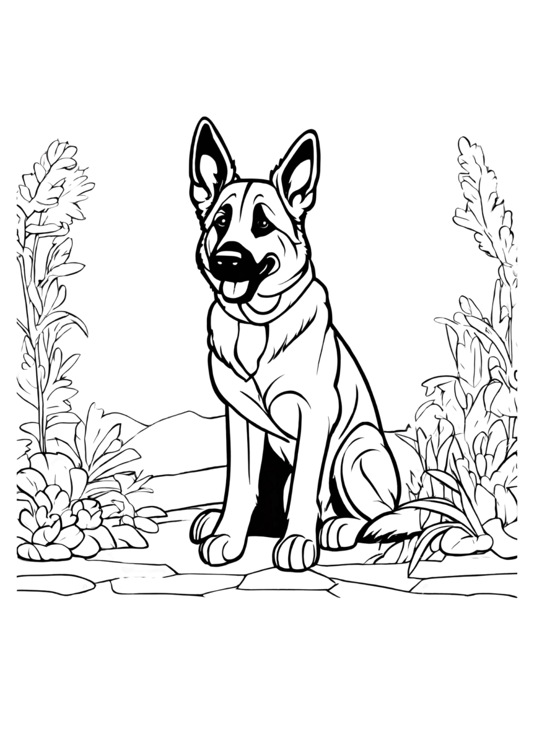 German Shepherd Coloring Pages coloring page