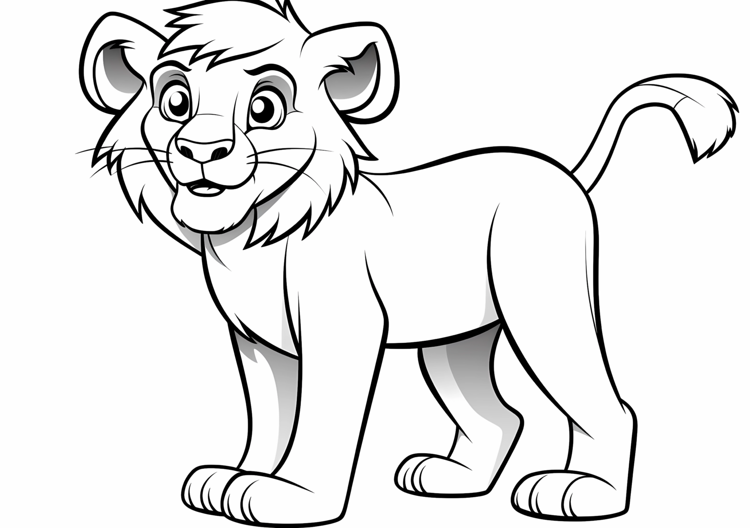 Fairy cartoon lion coloring page | (100%) Free Coloring Pages