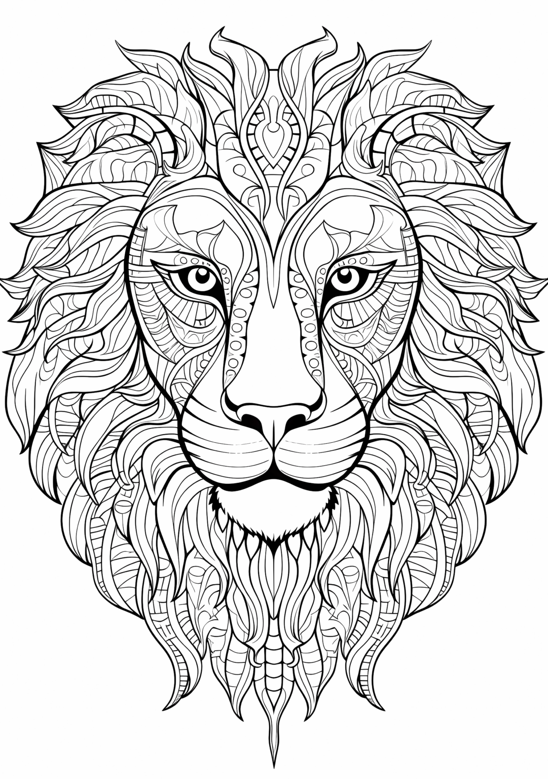Lion Mandala Coloring Pages ️ (100%) Free Coloring Pages