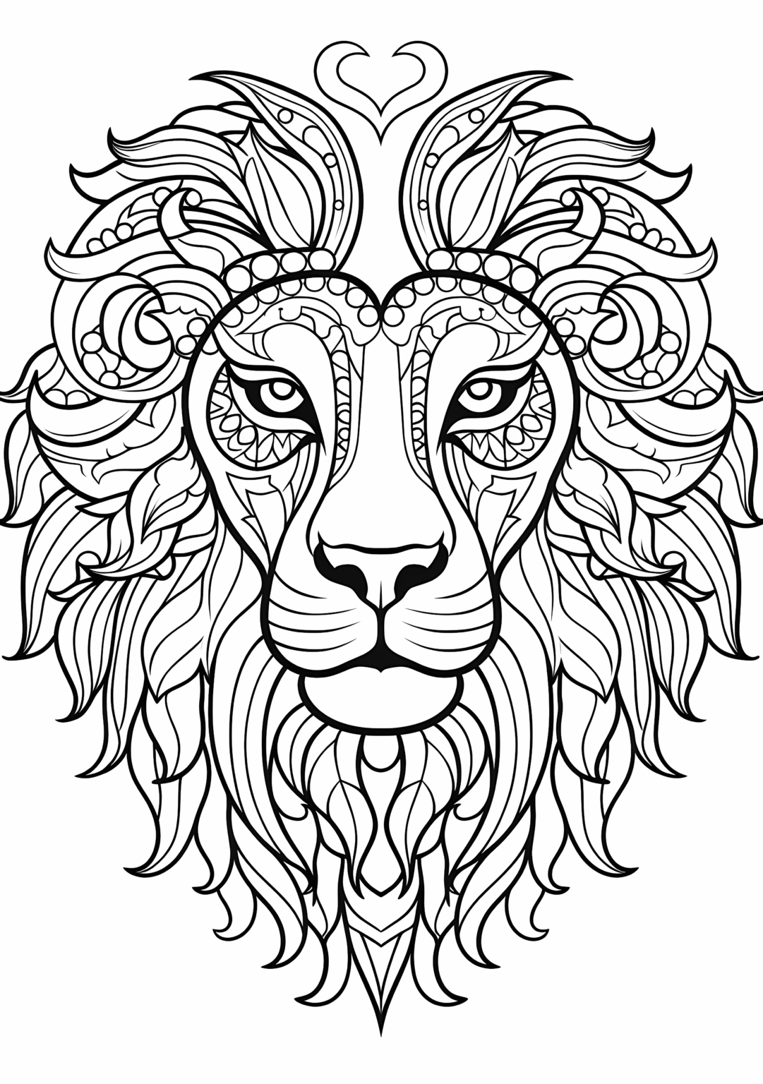 Sacred Lion Mandala Coloring Pages | (100%) Free Coloring Pages