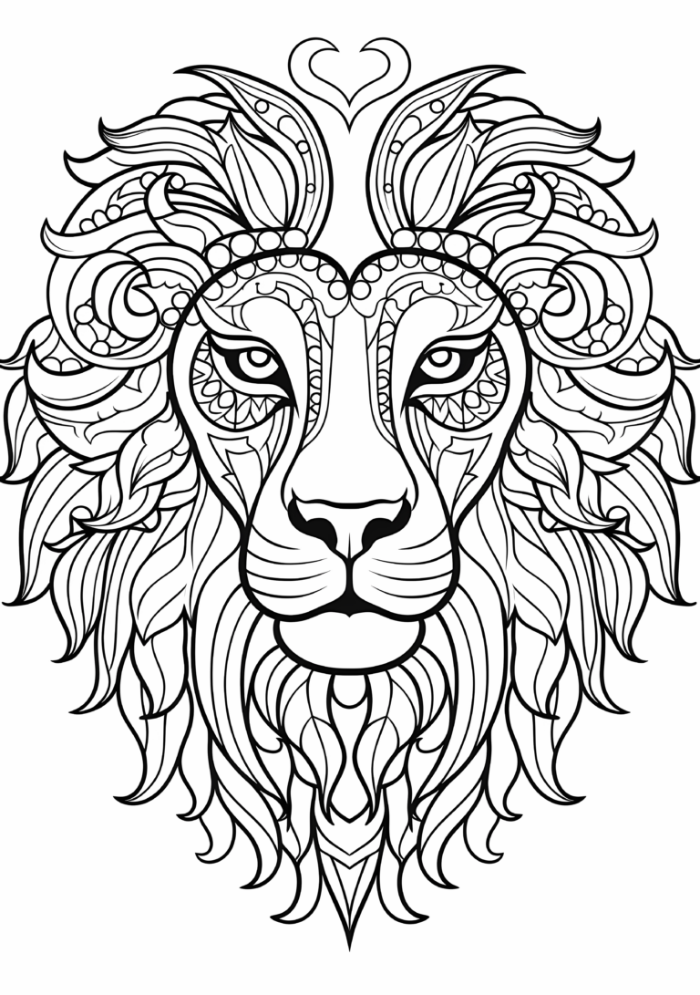 Lion Mandala Coloring Pages ️ (100%) Free Coloring Pages