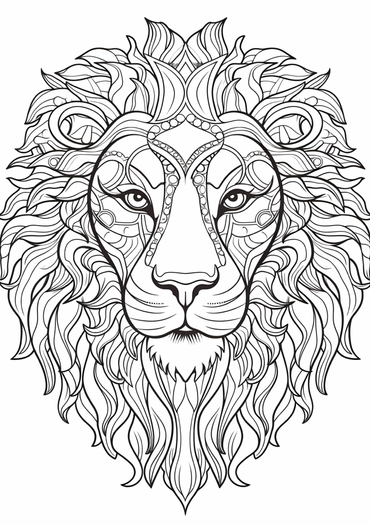 Lion Mandala Coloring Pages ️ (100%) Free Coloring Pages