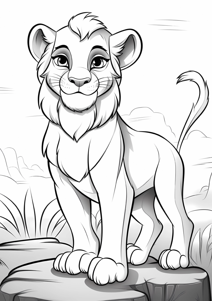 Cartoon Lion Coloring Pages ️ (100%) Free Coloring Pages