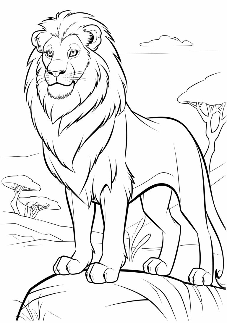 Cartoon lion coloring page | (100%) Free Coloring Pages