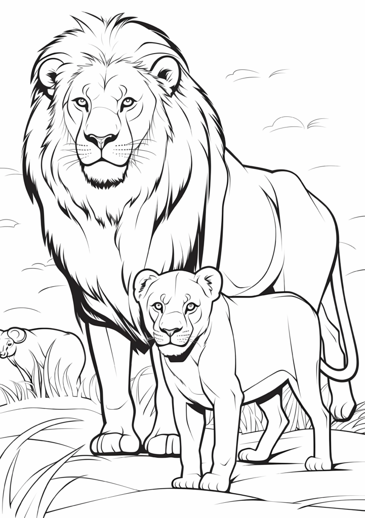 Realistic lion coloring page | (100%) Free Coloring Pages Realistic lion coloring page | (100%) Free Coloring Pages