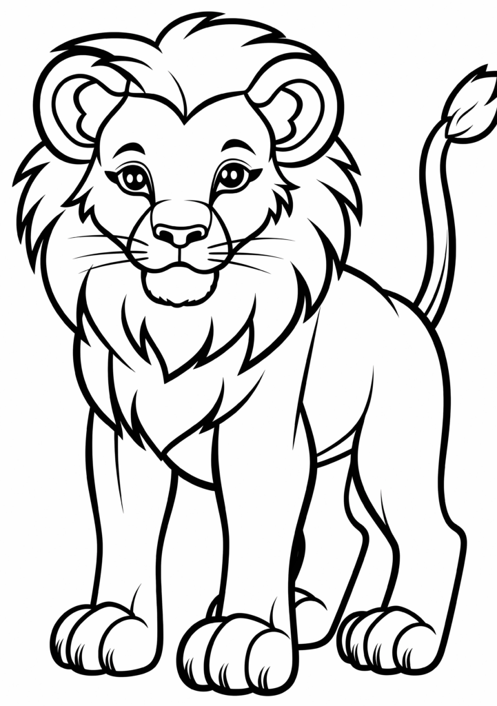 Cartoon Lion Coloring Pages ️ (100%) Free Coloring Pages