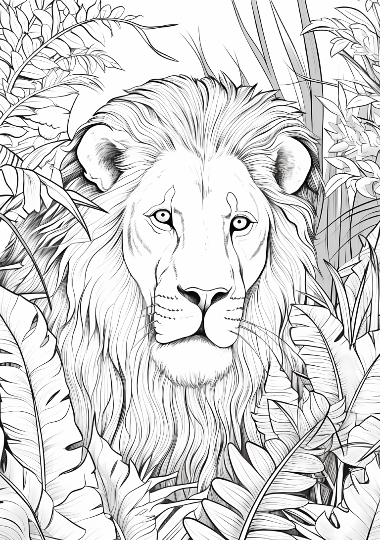 Safari Lion Coloring Pages | (100%) Free Coloring Pages