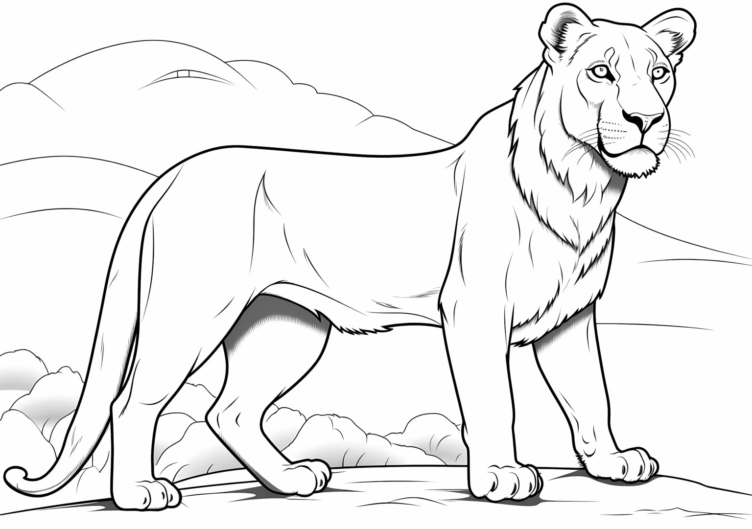 Lion Coloring Pages ️ (100%) Free Coloring Pages