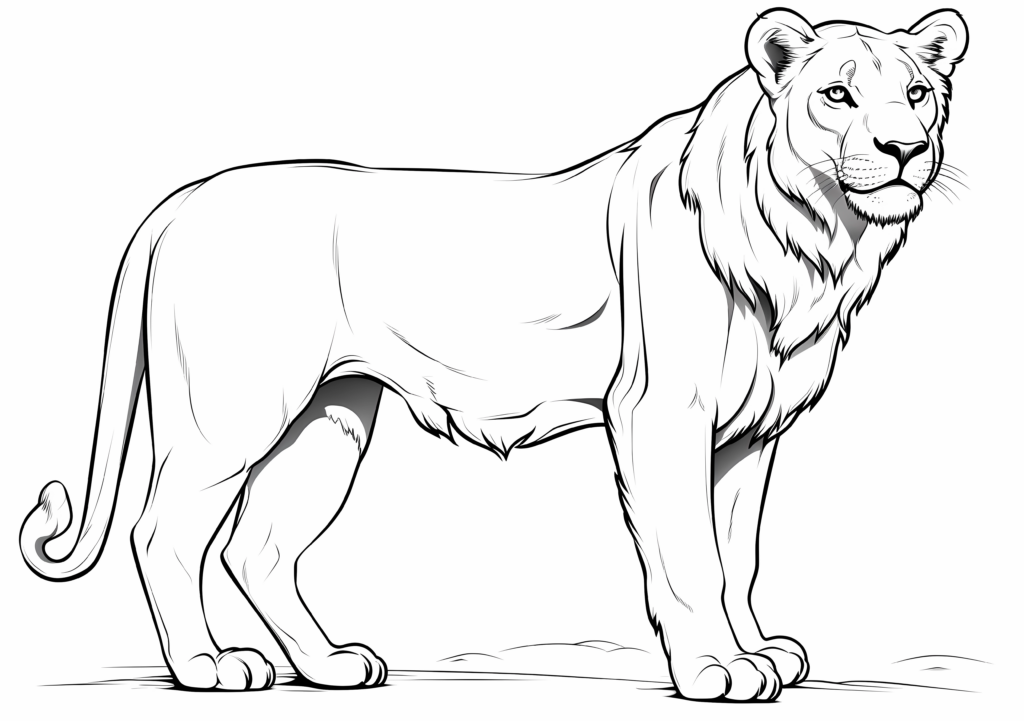 lioness coloring pages