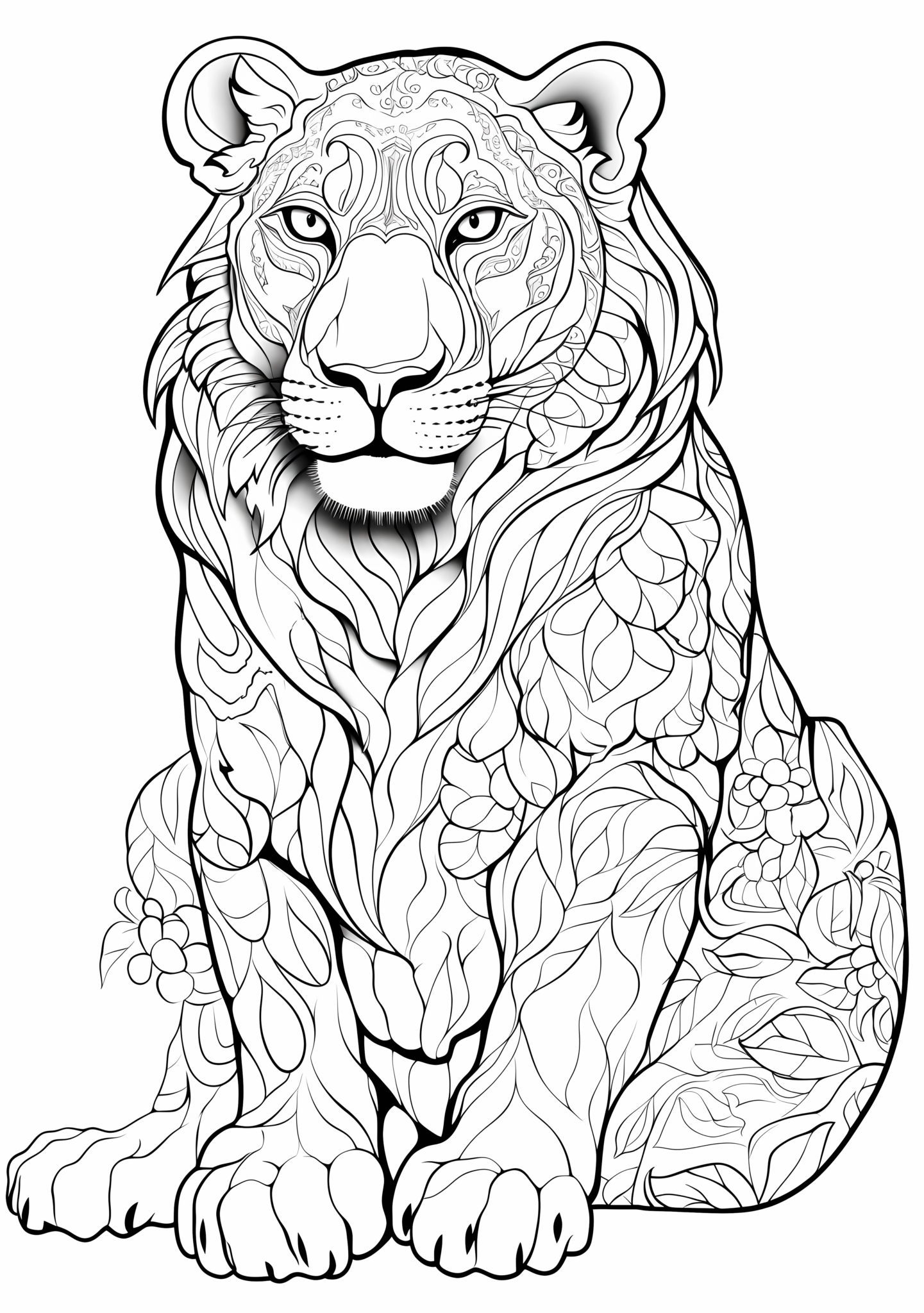 Majestic Lion Mandala Coloring Pages | (100%) Free Coloring Pages